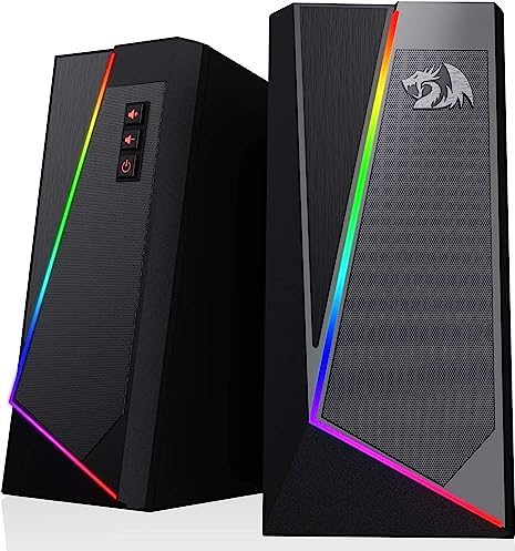 Redragon GS520 Anvil RGB Desktop Speakers, 2.0 Channel